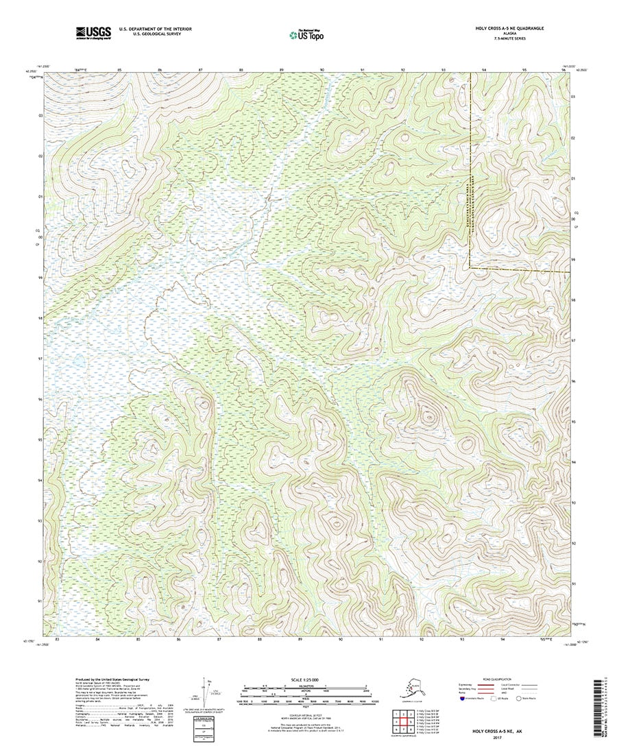 USGS Topo Map: Holy Cross A-5 NE (Southwest Alaska) - Topo Maps ...