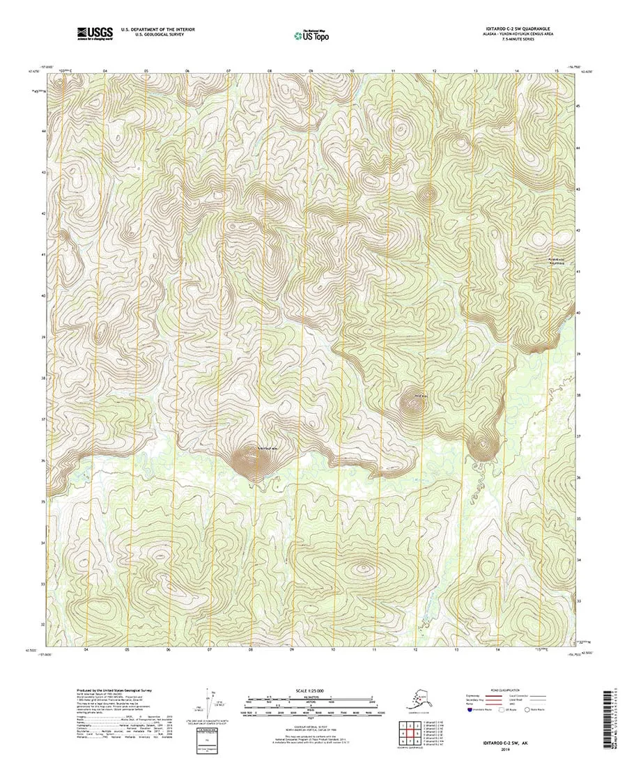 USGS Topo Map: Iditarod C-2 SW (Interior Alaska) - Topo Maps - Alaska ...