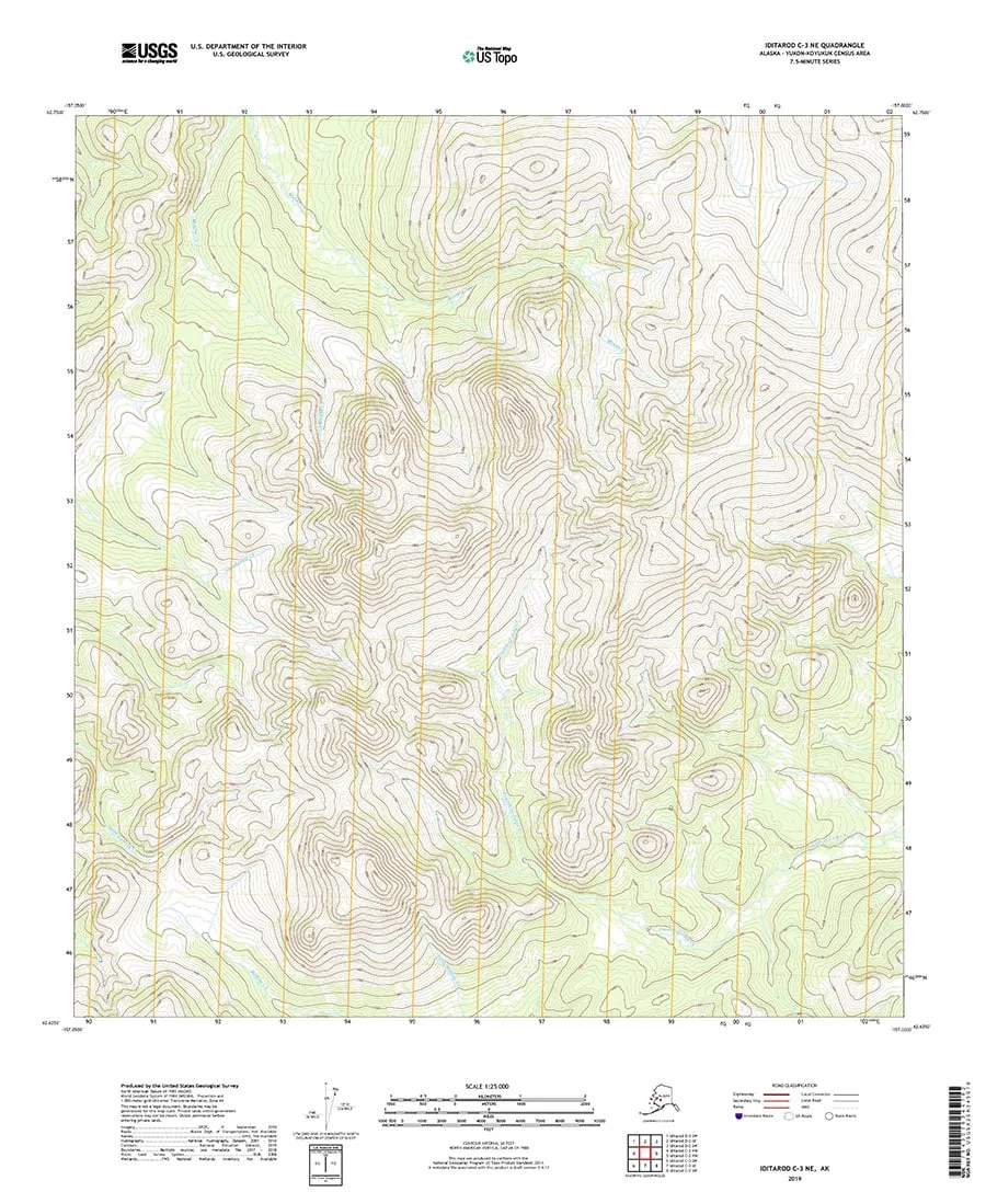 USGS Topo Map: Iditarod C-3 NE (Interior Alaska) - Topo Maps - Alaska ...