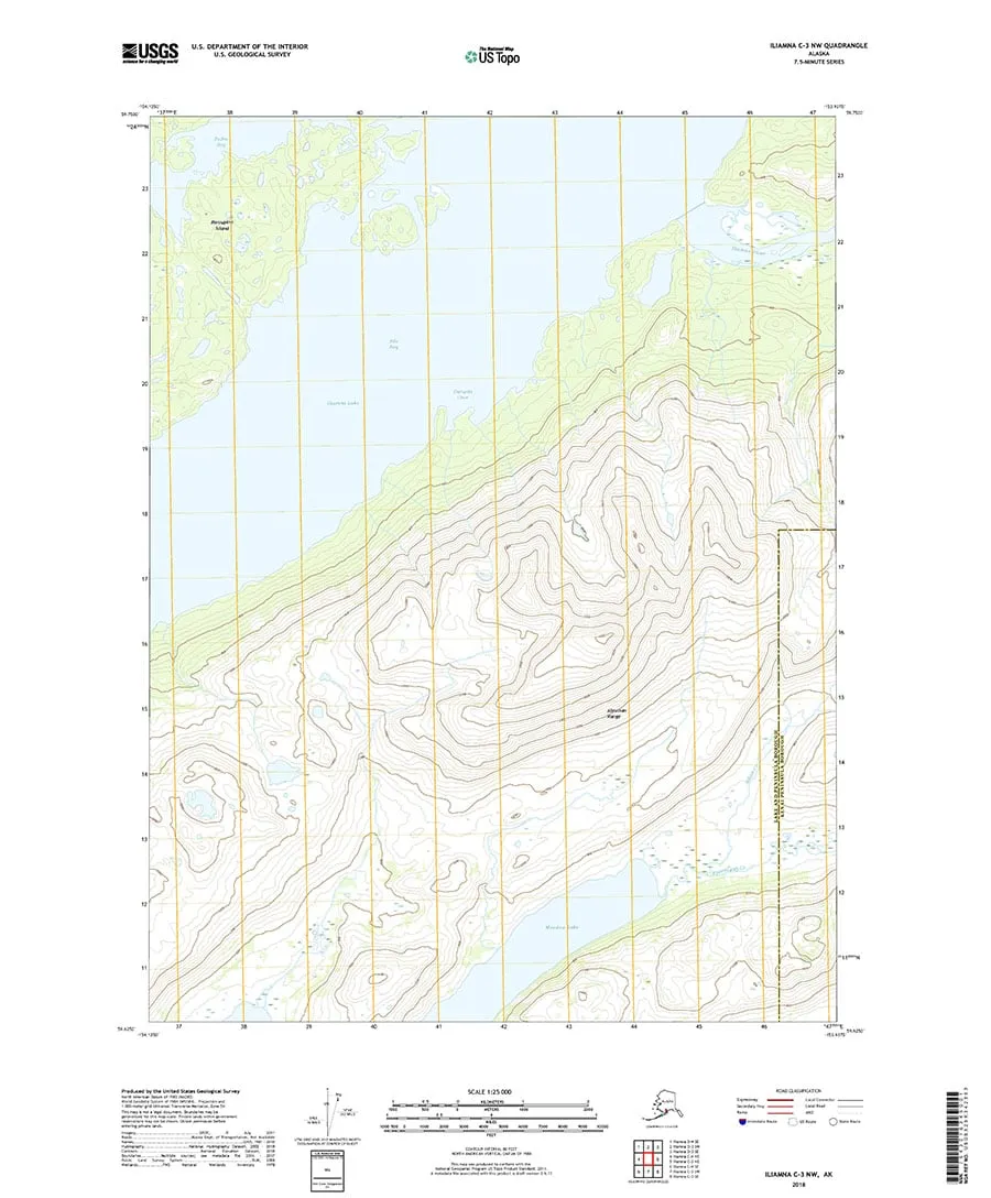 USGS Topo Map: Iliamna C-3 NW (Southwest Alaska) - Topo Maps - Alaska ...