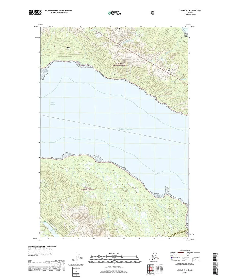 USGS Topo Map: Juneau A-2 NE (Southeast Alaska) - Topo Maps - Alaska ...