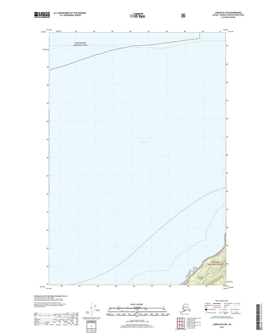 USGS Topo Map: Juneau B-6 SW (Southeast Alaska) - Topo Maps - Alaska ...