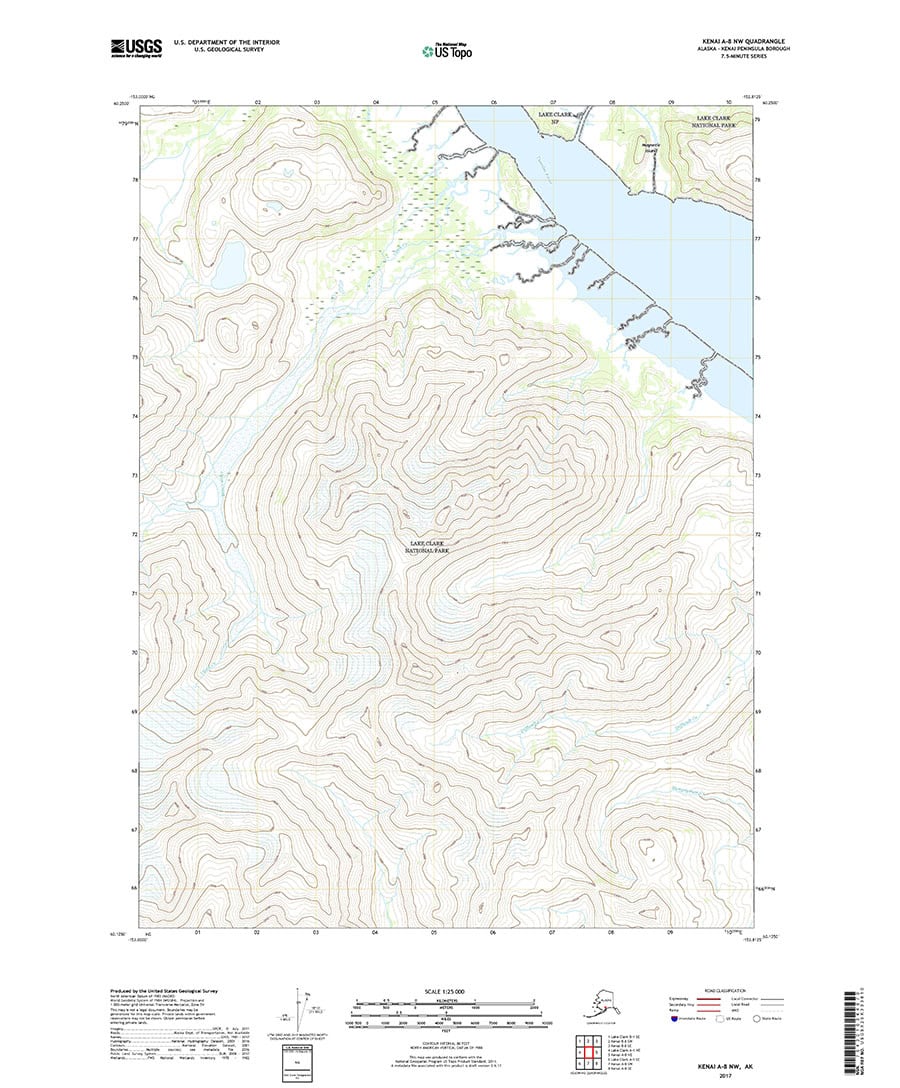 USGS Topo Map: Kenai A-8 NW (Southwest Alaska) - Topo Maps - Alaska ...