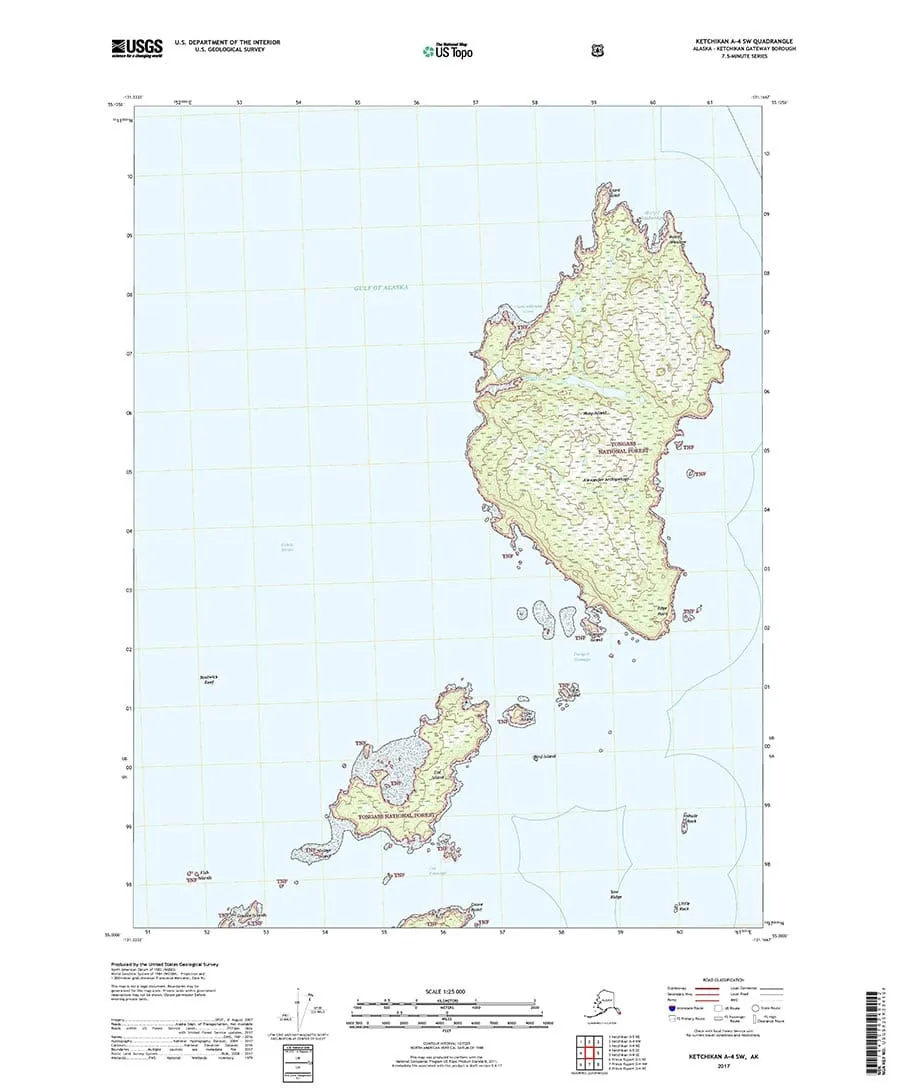 USGS Topo Map: Ketchikan A-4 SW (Southeast Alaska) - Topo Maps - Alaska ...