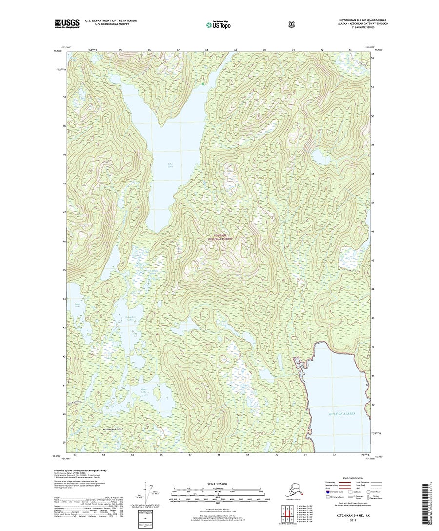 USGS Topo Map: Ketchikan B-4 NE (Southeast Alaska) - Topo Maps - Alaska ...