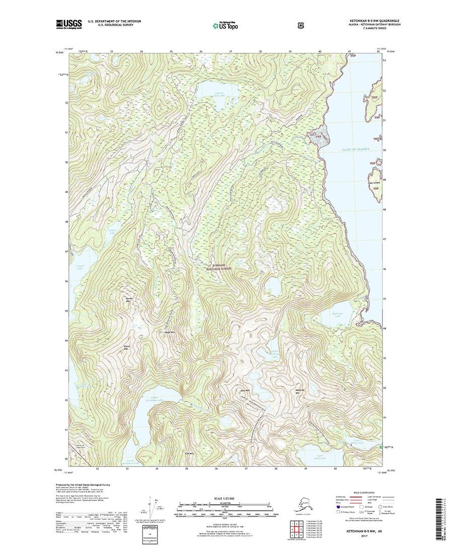 USGS Topo Map: Ketchikan B-5 NW (Southeast Alaska) – Topo Maps – Alaska ...