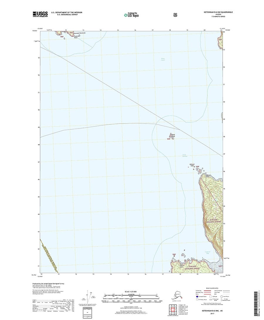 USGS Topo Map: Ketchikan B-6 NW (Southeast Alaska) - Topo Maps - Alaska ...