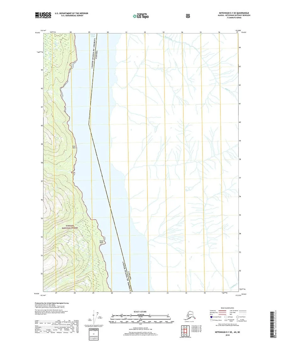 USGS Topo Map: Ketchikan C-1 SE (Southeast Alaska) - Topo Maps - Alaska ...