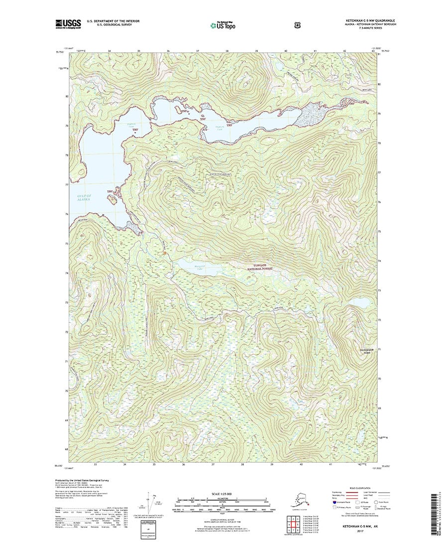 USGS Topo Map: Ketchikan C-5 NW (Southeast Alaska) - Topo Maps - Alaska ...