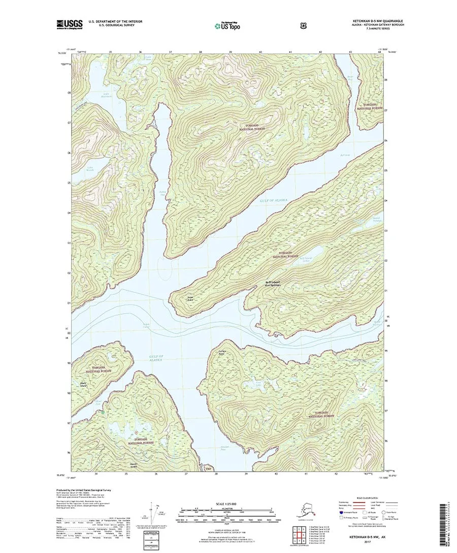 USGS Topo Map: Ketchikan D-5 NW (Southeast Alaska) - Topo Maps - Alaska ...