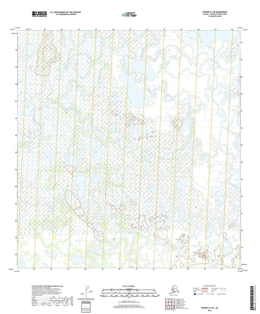 USGS Topo Map: Kwiguk A-1 SE (Southwest Alaska) - Topo Maps - Alaska ...