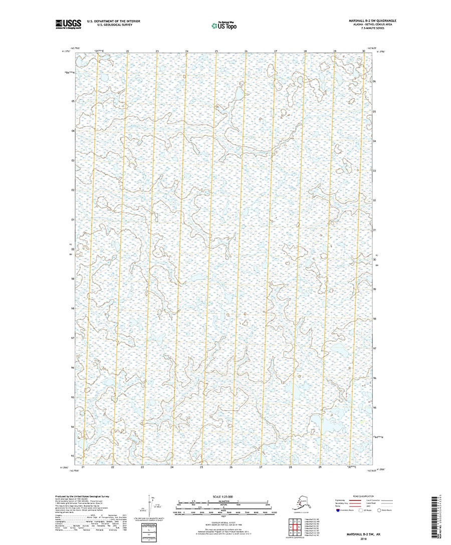 USGS Topo Map: Marshall B-2 SW (Southwest Alaska) - Topo Maps - Alaska ...