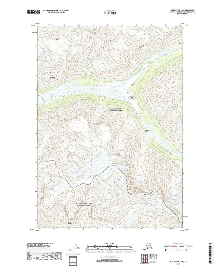 USGS Topo Map: McCarthy B-4 NW (Southcentral Alaska) - Topo Maps ...