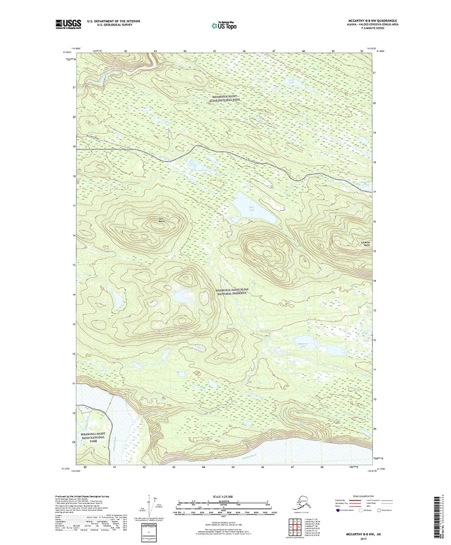 USGS Topo Map: McCarthy B-8 NW (Southcentral Alaska) - Topo Maps ...