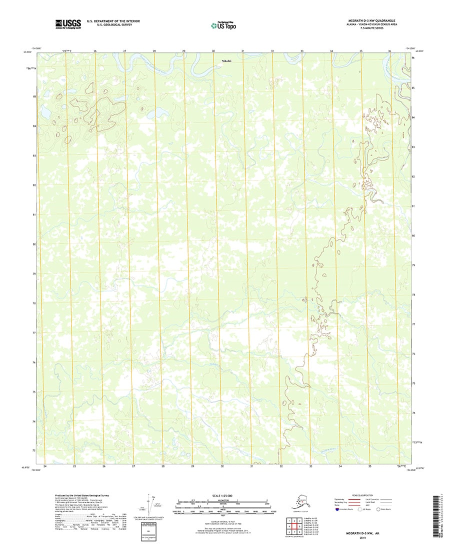 USGS Topo Map: McGrath D-3 NW (Interior Alaska) - Topo Maps - Alaska Handbook