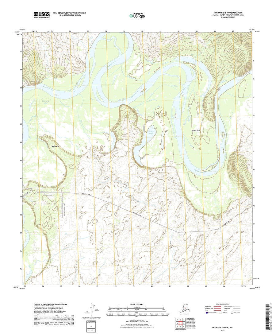 USGS Topo Map: McGrath D-5 NW (Interior Alaska) - Topo Maps - Alaska Handbook