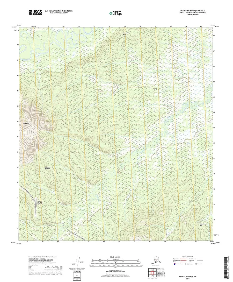 USGS Topo Map: McGrath D-6 NW (Interior Alaska) - Topo Maps - Alaska Handbook