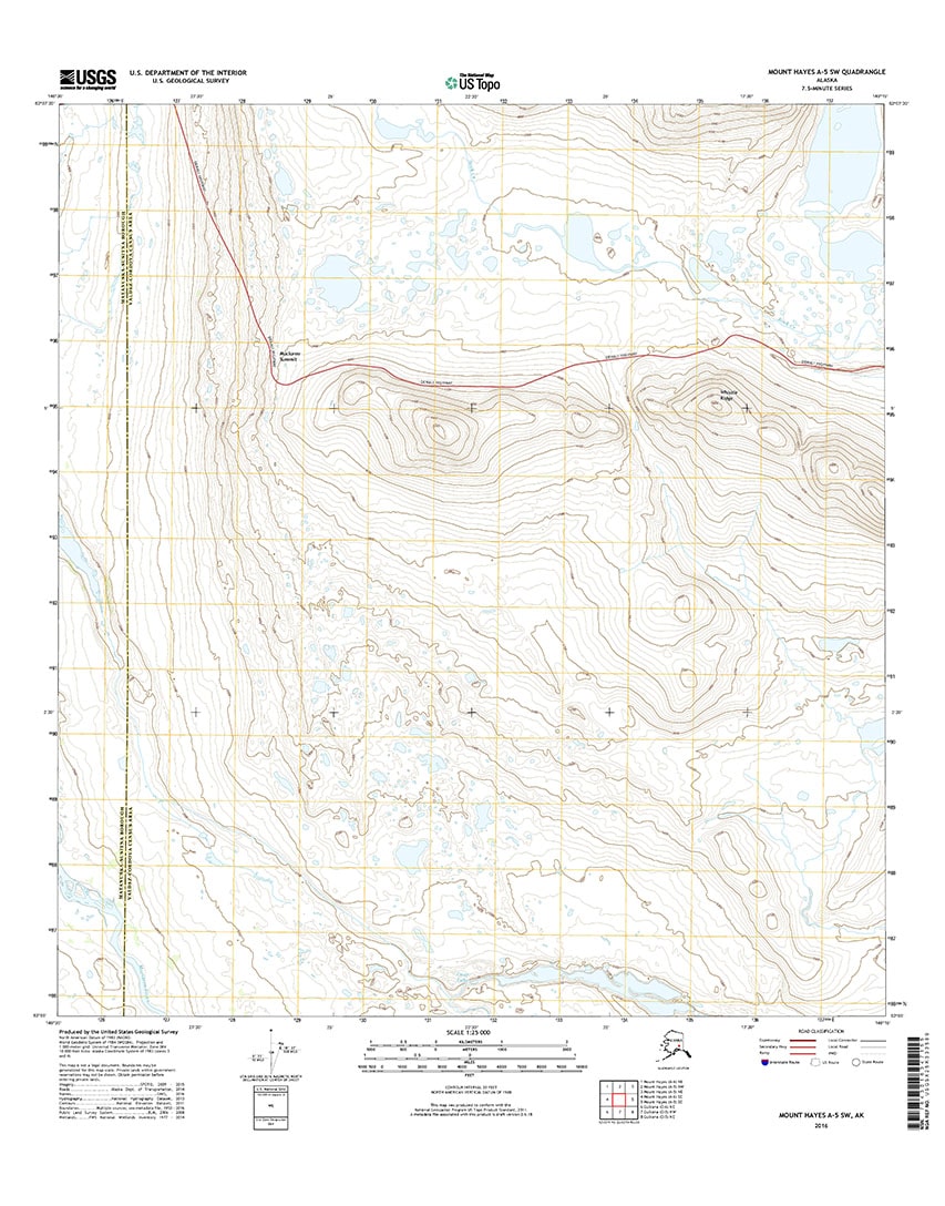 USGS Topo Map: Mount Hayes A-5 SW (Southcentral Alaska) – Topo Maps ...