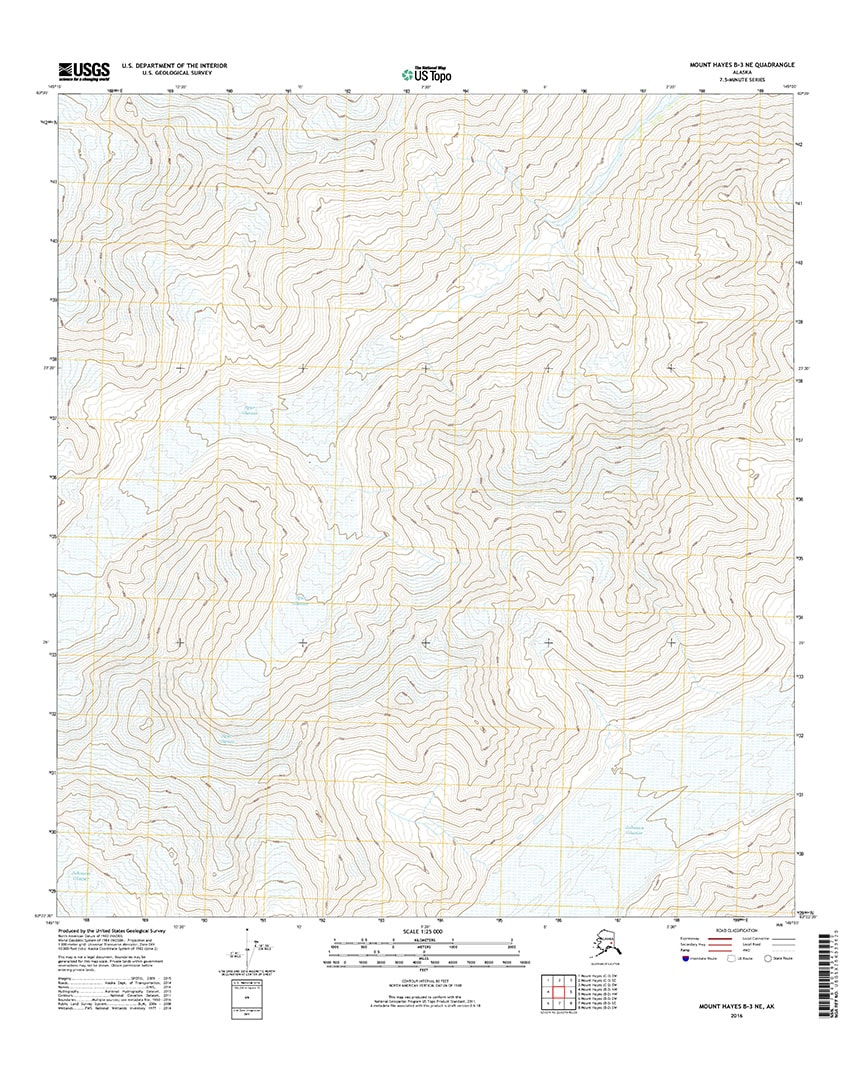 USGS Topo Map: Mount Hayes B-3 NE (Interior Alaska) - Topo Maps ...