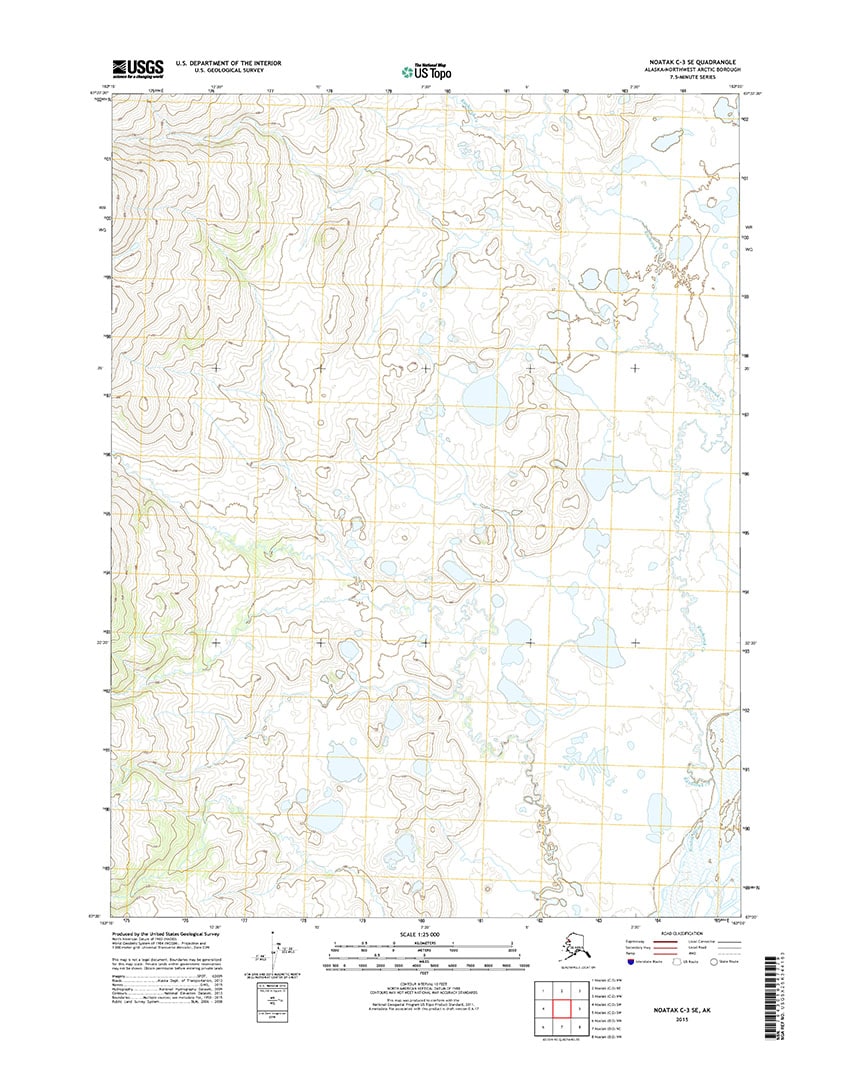 USGS Topo Map: Noatak C-3 SE (North / Northwest Alaska) - Topo Maps ...
