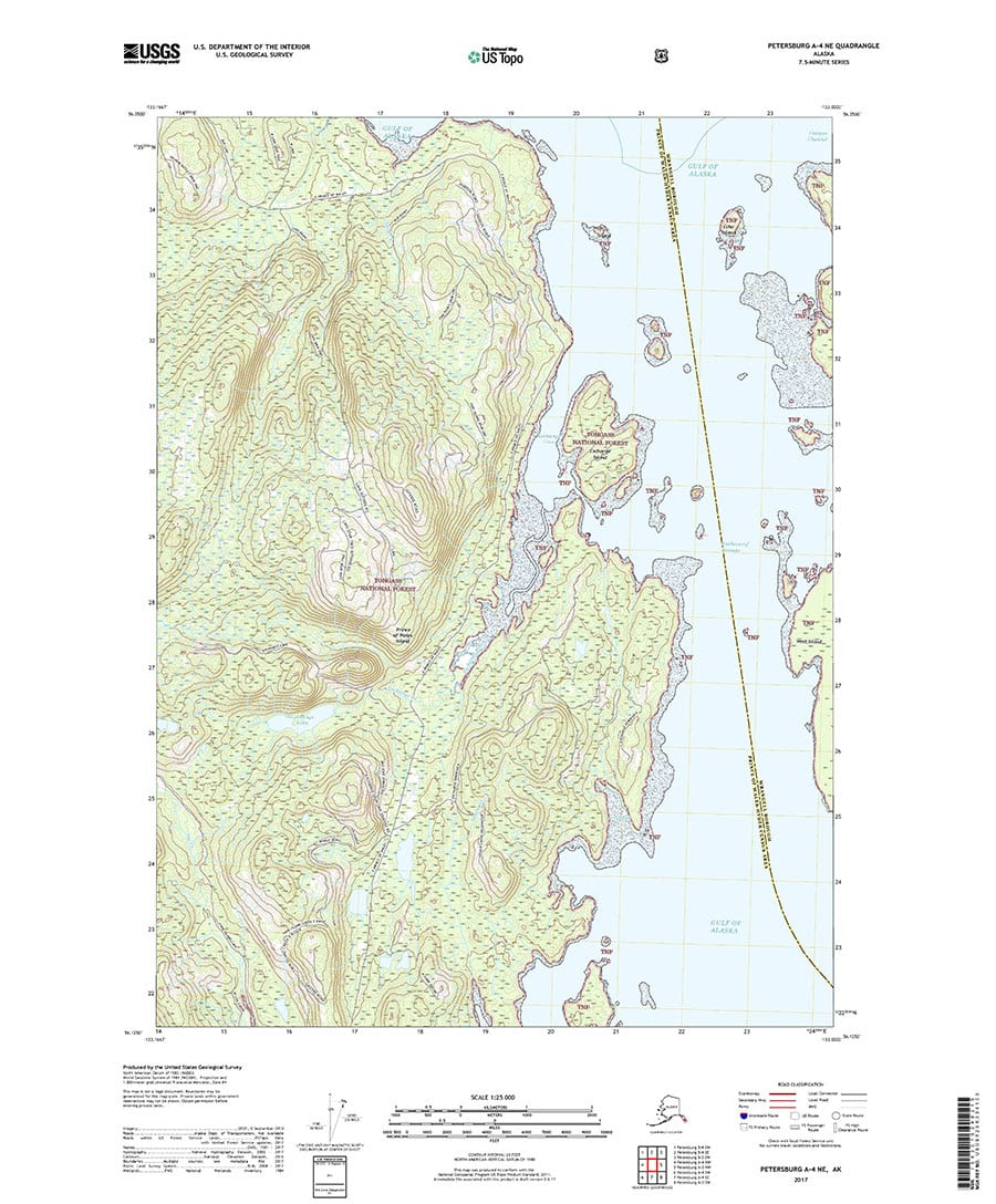 USGS Topo Map: Petersburg A-4 NE (Southeast Alaska) - Topo Maps ...