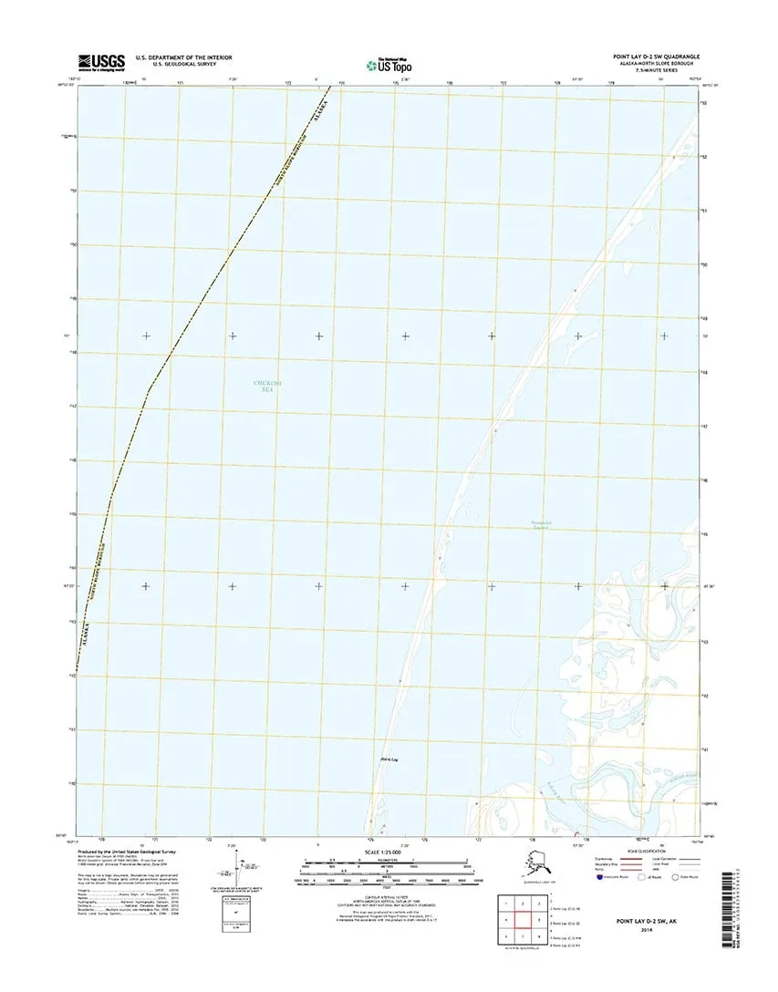 USGS Topo Map: Point Lay D-2 SW (North / Northwest Alaska) - Topo Maps ...