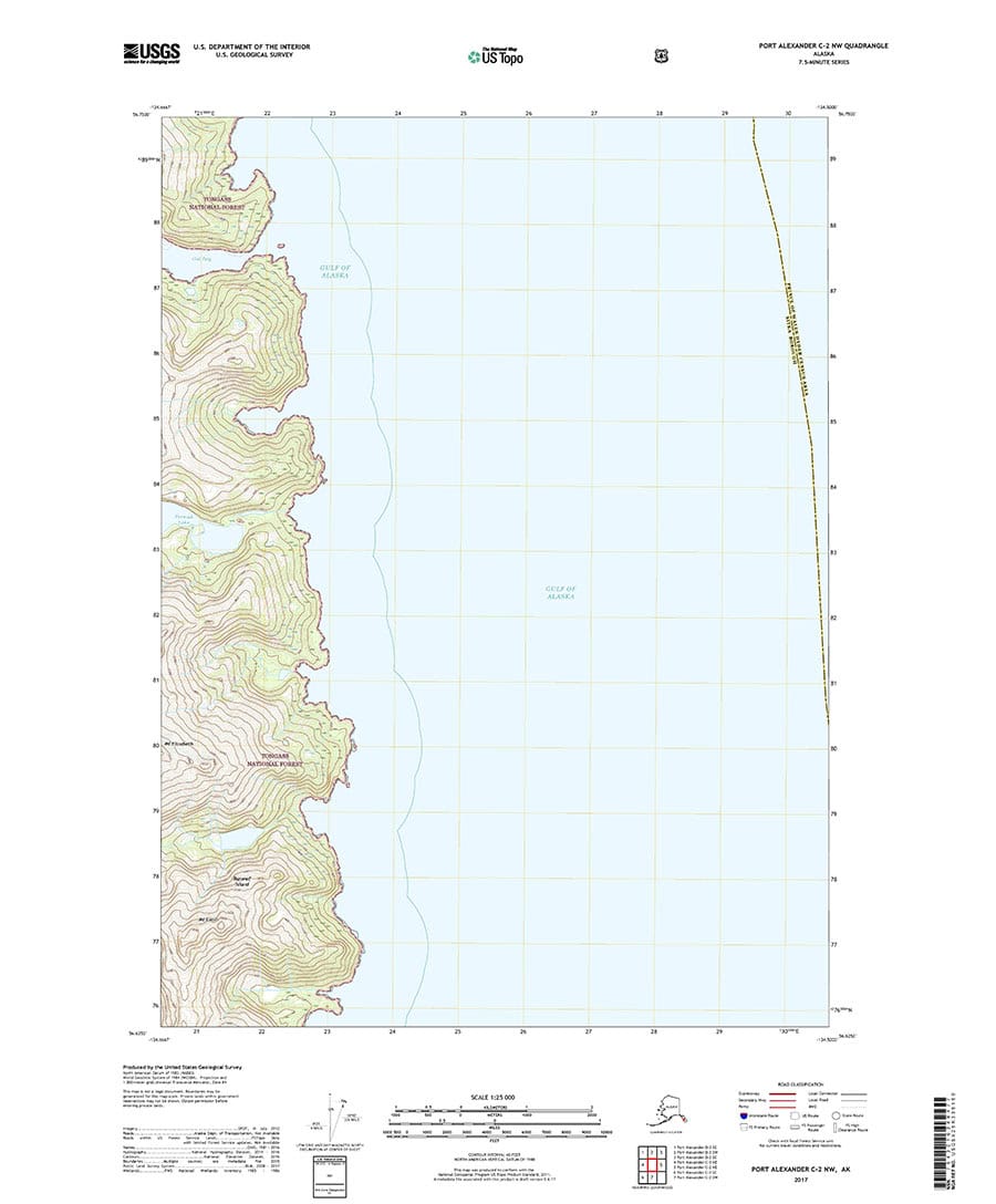 USGS Topo Map: Port Alexander C-2 NW (Southeast Alaska) - Topo Maps ...