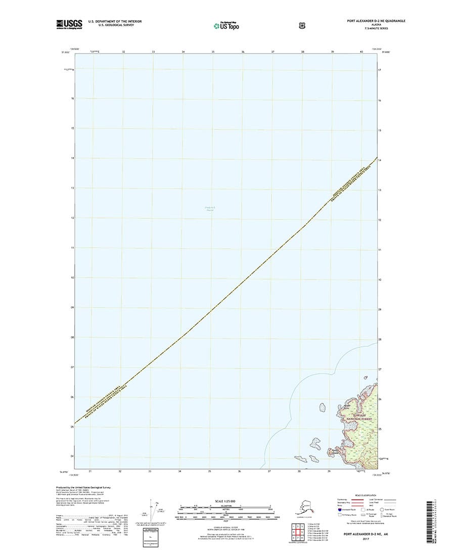 USGS Topo Map: Port Alexander D-2 NE (Southeast Alaska) - Topo Maps ...