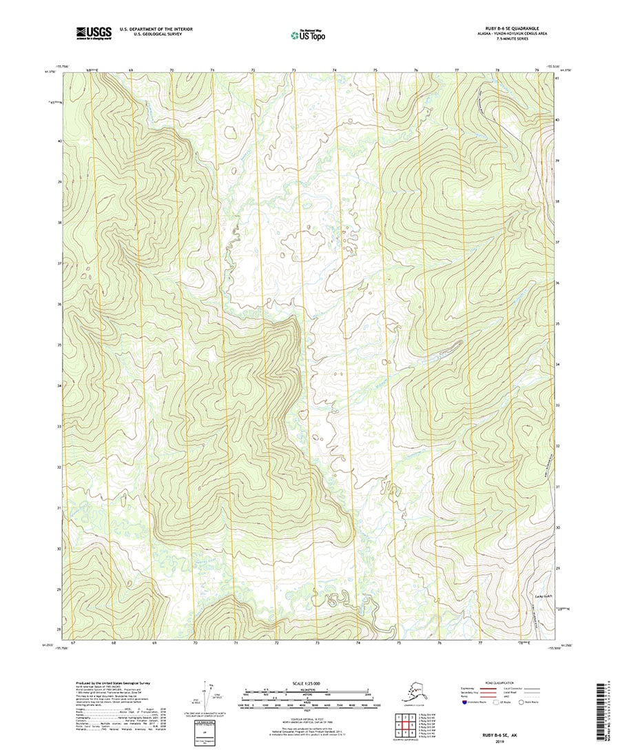 USGS Topo Map: Ruby B-6 SE (Interior Alaska) - Topo Maps - Alaska Handbook
