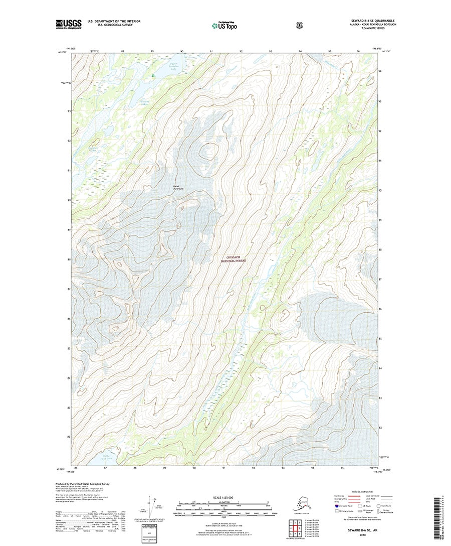 USGS Topo Map: Seward B-6 SE (Southcentral Alaska) - Topo Maps - Alaska ...