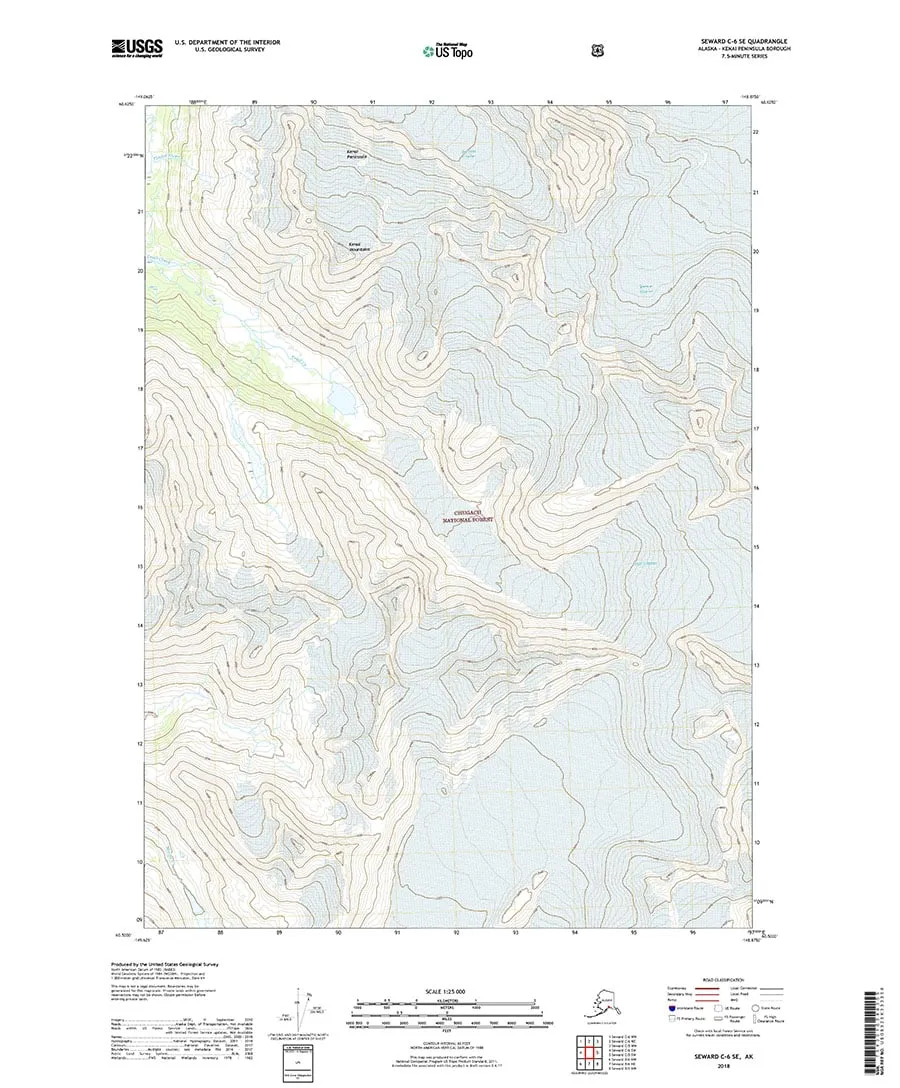 USGS Topo Map: Seward C-6 SE (Southcentral Alaska) - Topo Maps - Alaska ...