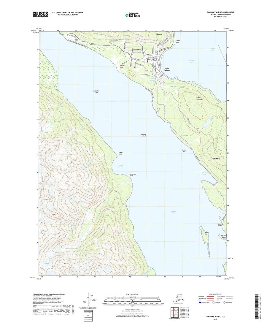USGS Topo Map: Skagway A-2 NE (Southeast Alaska) - Topo Maps - Alaska ...