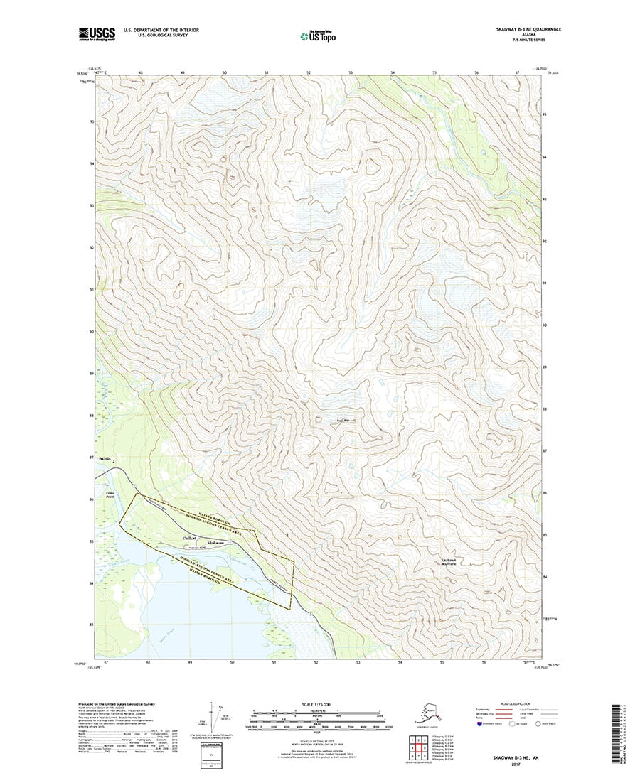 USGS Topo Map: Skagway B-3 NE (Southeast Alaska) - Topo Maps - Alaska ...