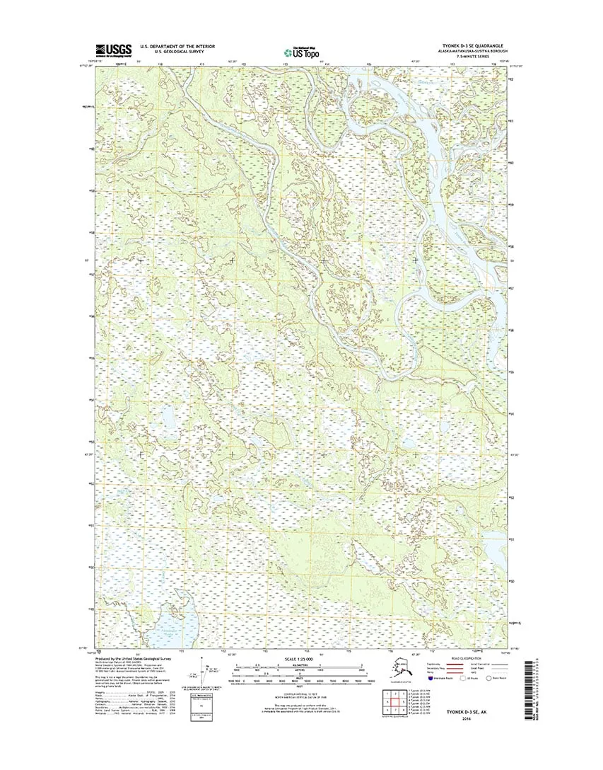 USGS Topo Map: Tyonek D-3 SE (Southcentral Alaska) - Topo Maps - Alaska ...